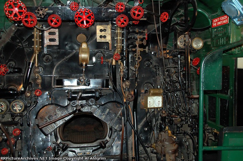 DMIR 227 firebox & cab interior.